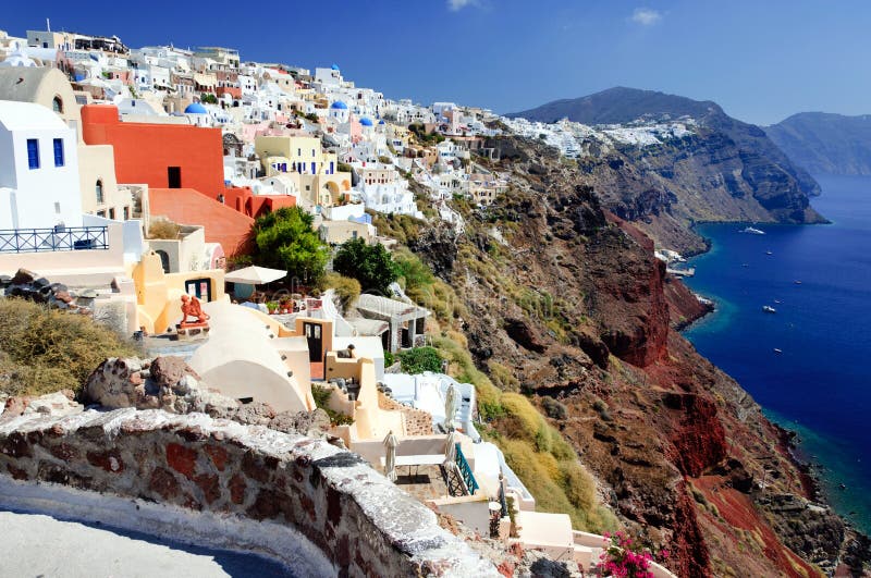 Santorini view stock image. Image of color, building - 20969959