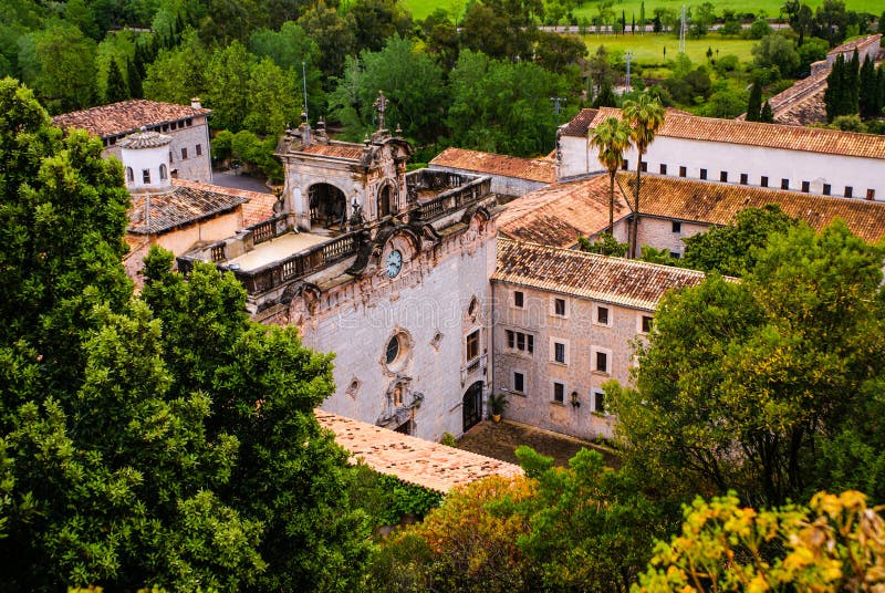 Santuari De Lluc Monastery in Mallorca, Spain Stock Photo - Image of ...