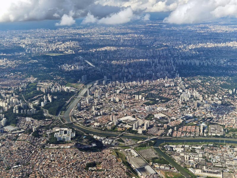 Sao Paulo from above stock image. Image of panorama - 273234527