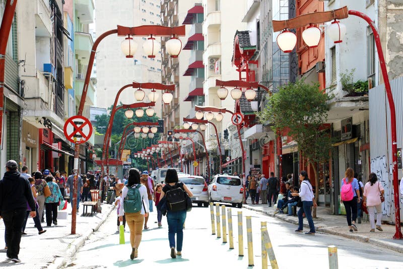SAO PAULO, BRAZIL - MAY 9, 2019: Liberdade District in Sao Paulo ...