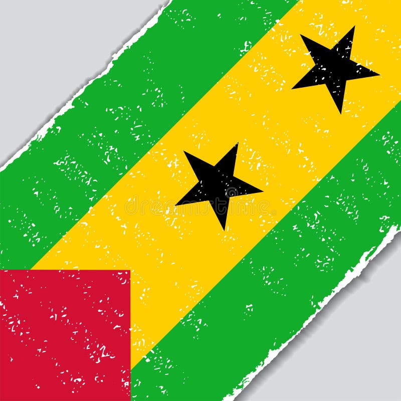 Sao Tome And Principe Wavy Flag Vector Illustration Stock Vector