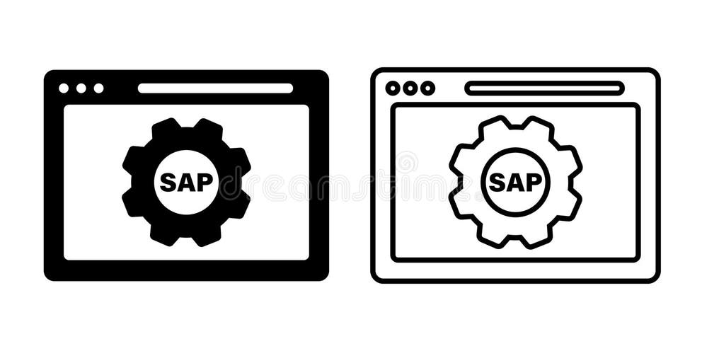 Sap Browser Computer Icon Set. Stock Vector - Illustration of ...