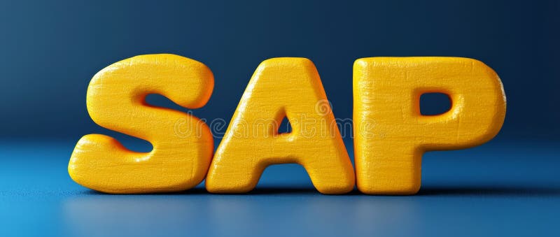 SAP - Business Process Automation Software, Yellow Letters Spelling SAP ...