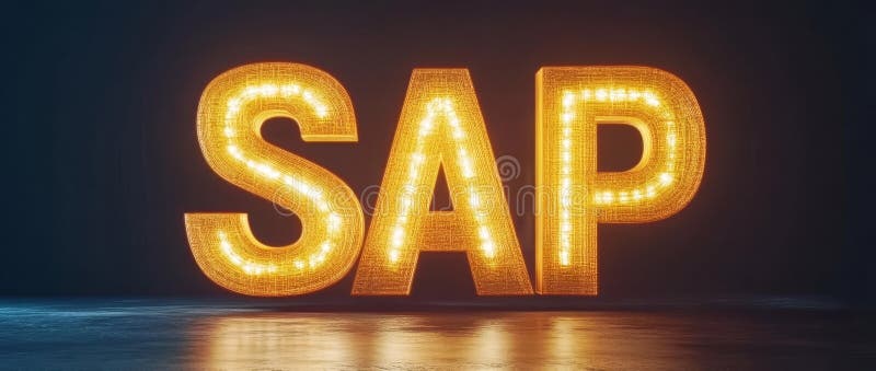 SAP - Business Process Automation Software, Yellow Letters Spelling SAP ...