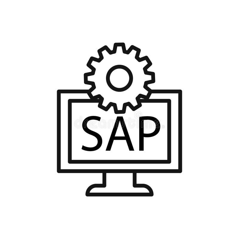 Sap thin line icon set stock vector. Illustration of relationship ...