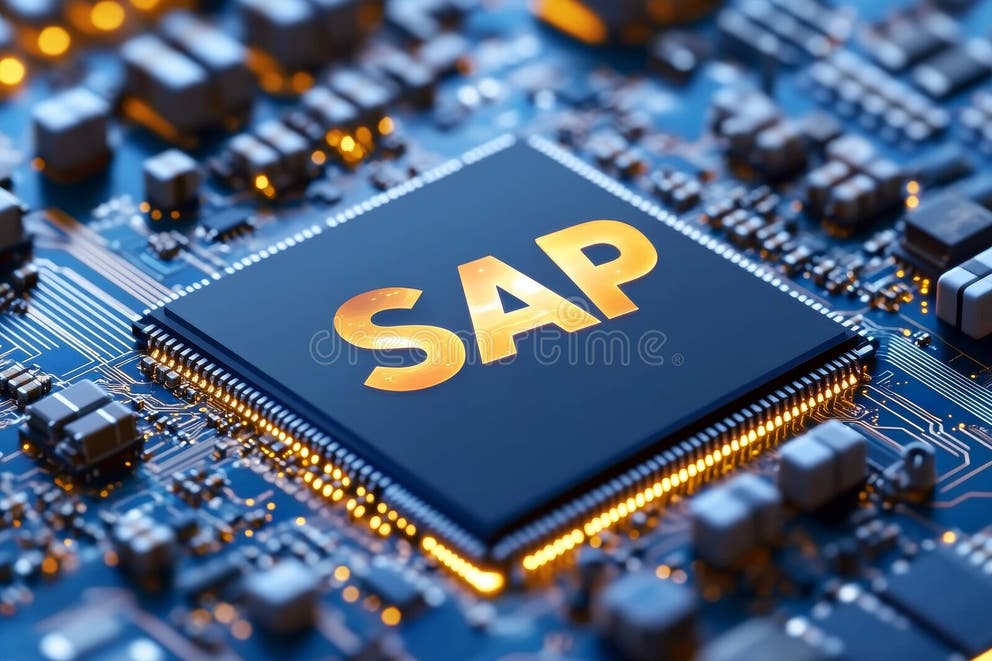 SAP - Software for Automating Business Processes, Depicted As a Circuit ...