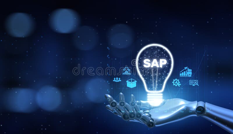 SAP Systems Applications and Products Illustrated with a Robot Hand ...