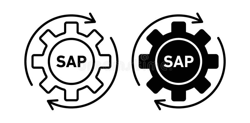 Sap thin line icon set stock vector. Illustration of application ...