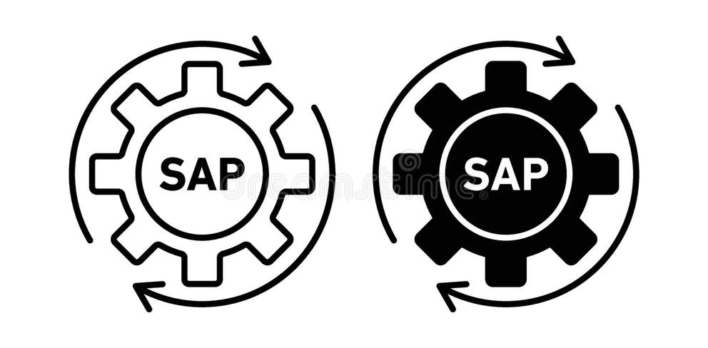 Sap thin line icon set stock vector. Illustration of application ...