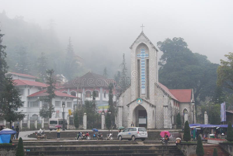 Sapa Church, Vietnam editorial photography. Image of architect - 22211292