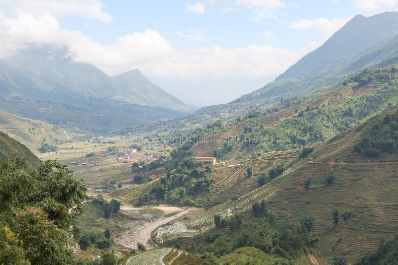Sapa valley in Vietnam stock image. Image of indochina - 83405365