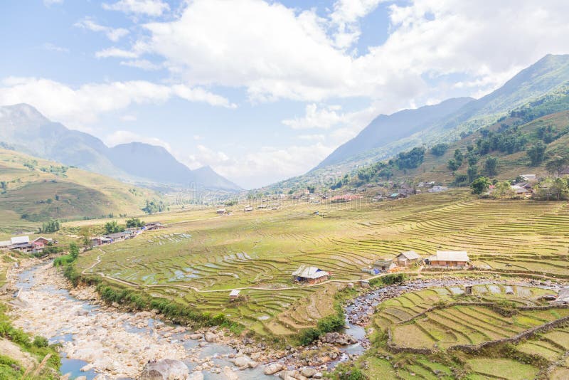 Sapa valley in Vietnam stock photo. Image of mountain - 83405392