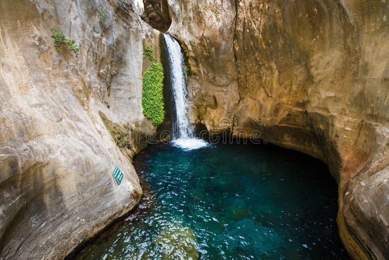 Sapadere Canyon and Waterfall. Alanya, Turkey Stock Photo - Image of ...