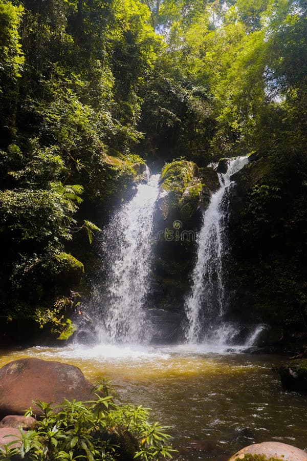 Sapan waterfall stock image. Image of waterfall, sapan - 249784115