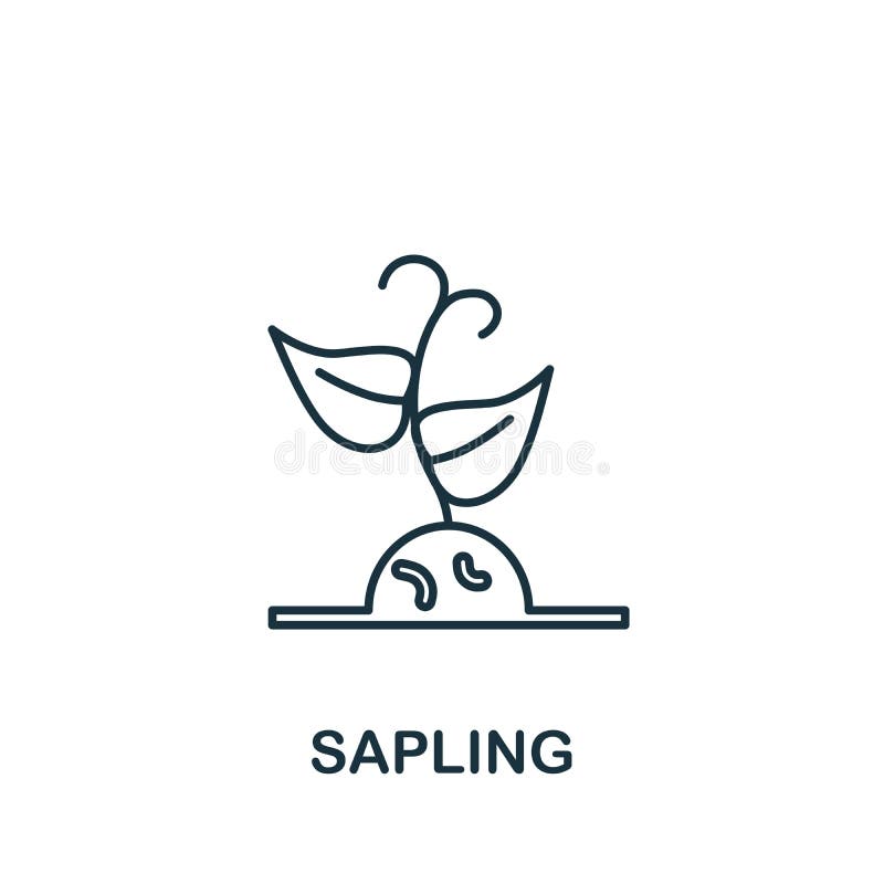 Sapling Icon. Simple Element from Global Warming Collection. Creative ...