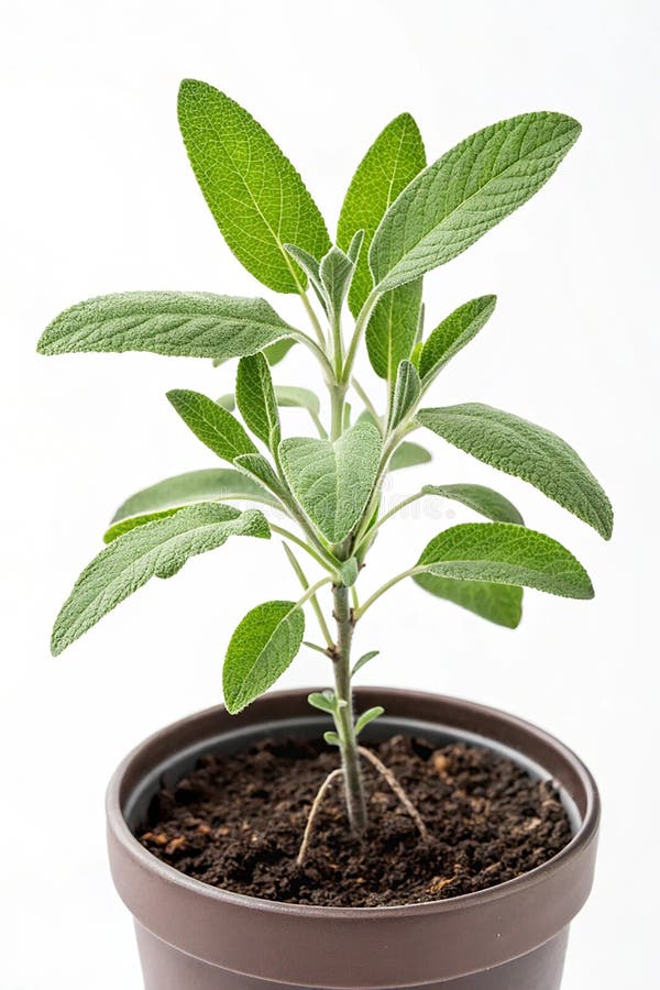 Sage Tree Sapling stock illustration. Illustration of cultivation ...