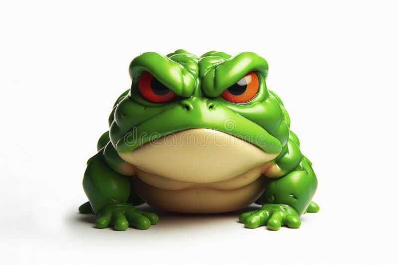Sapo Insatisfeito Com Raiva Num Fundo Branco. Gerativo De Ai Ilustração ...