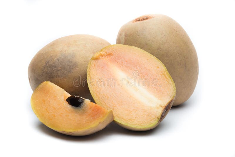 Tropical Fruit-Chikoo Or Sapodilla Stock Image - Image of sapodilla ...
