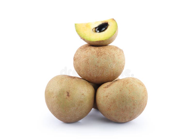 Sapota stock image. Image of carotene, brown, slice, fiber - 39289267