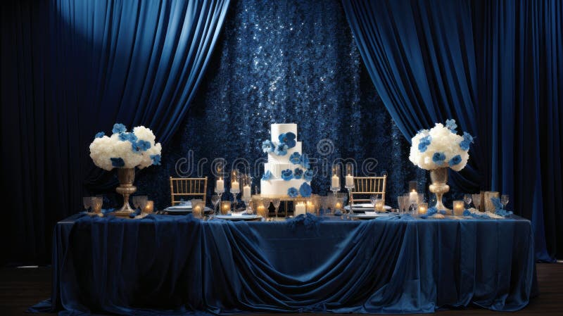 Sapphire Blue Backdrop, Celebrating Deep Rich Color Stock Illustration ...