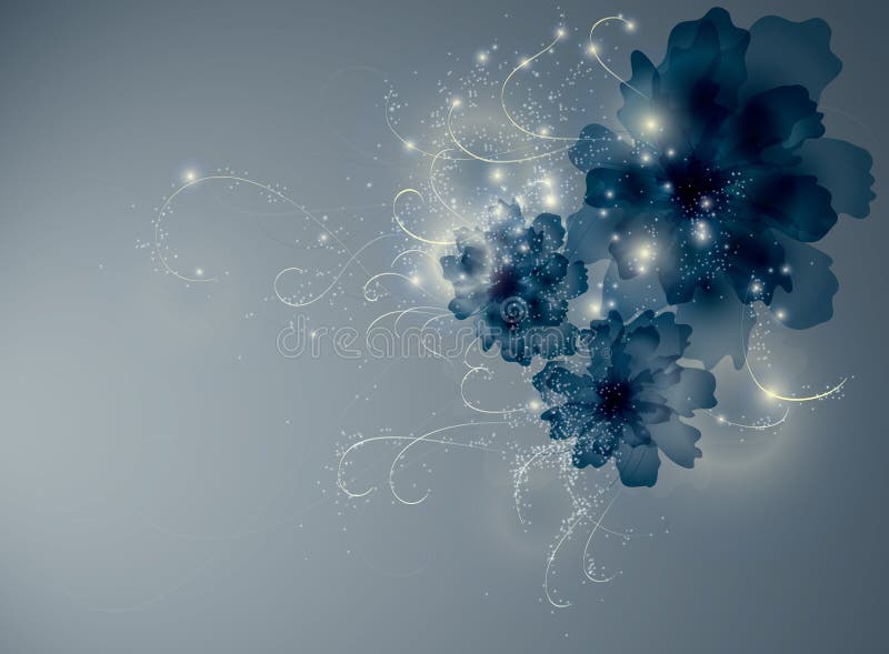 Sapphire blue flowers stock vector. Illustration of beautiful - 28790023