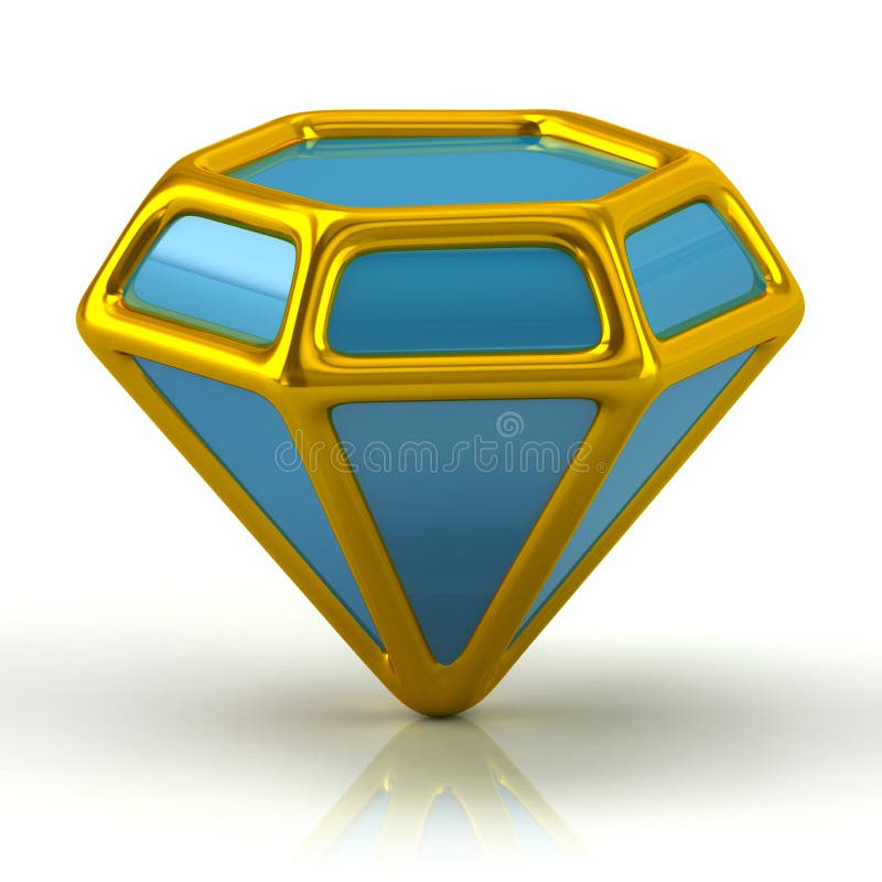 Sapphire Blue Icon 3d Illustration Stock Illustration - Illustration of ...
