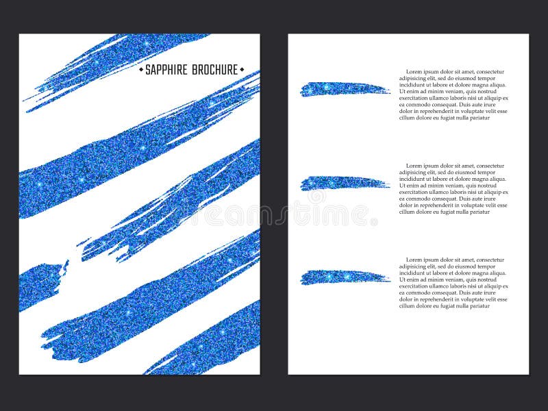 Sapphire Brochure Template ilustración del vector. Ilustración de ...