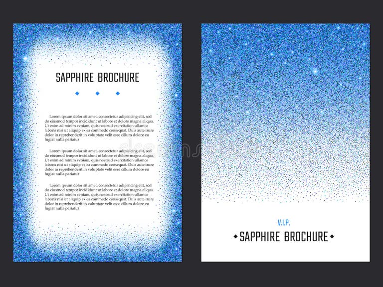 Sapphire Brochure Template ilustração do vetor. Ilustração de fundo ...