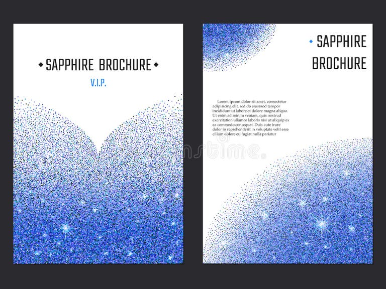 Sapphire Brochure Template ilustração do vetor. Ilustração de fulgor ...