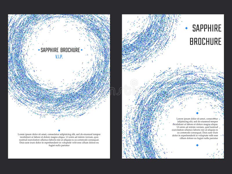 Sapphire Brochure Template ilustración del vector. Ilustración de fondo ...