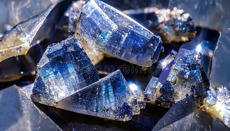 Sapphire Macro Photo of Texture with Crystal Structure Stock ...