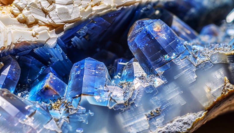 Macro Photo of Sapphire Texture with Crystal Structure Stock Photo ...