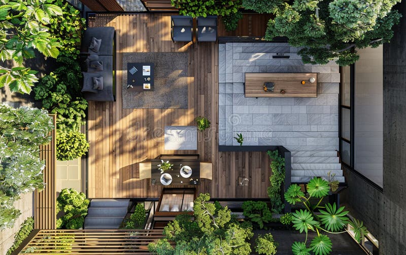 Sapphire Top View of a Modern Two-Story Home -Generative Ai Stock Image ...