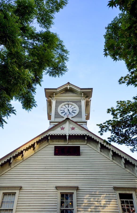 Sapporo Clock Tower in Sapporo Japan Stock Image - Image of asian ...