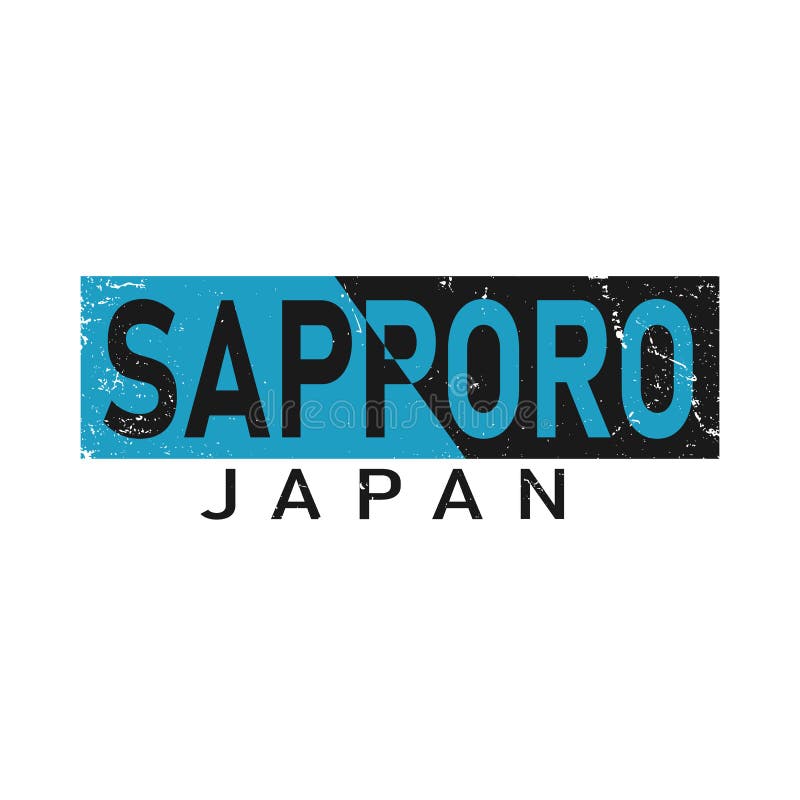 Sapporo, Text Design. Vector. Typography Poster. Usable As Background ...