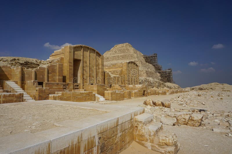 Saqqara, Egypt: Funerary Complex of Djoser and the Step Pyramid Stock ...