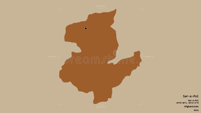 Sar-e-Pol - Afghanistan. Bounding Box. Pattern Stock Illustration ...
