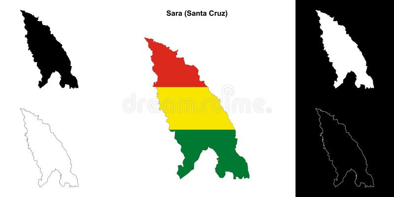 Sara outline map stock vector. Illustration of region - 371574000