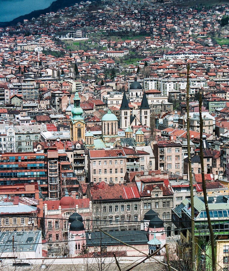 Sarajevo, a Few Days after the War, 1996 Stock Image - Image of mosques ...