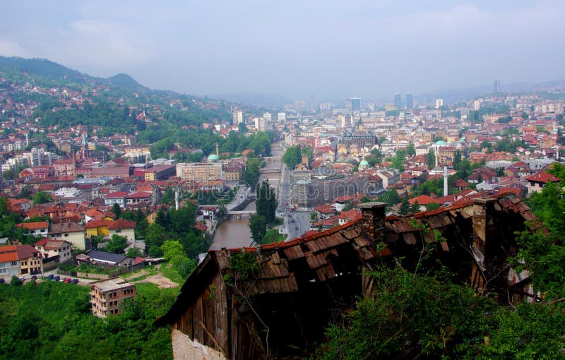 Sarajevo View stock photo. Image of damage, bosnia, west - 26558010