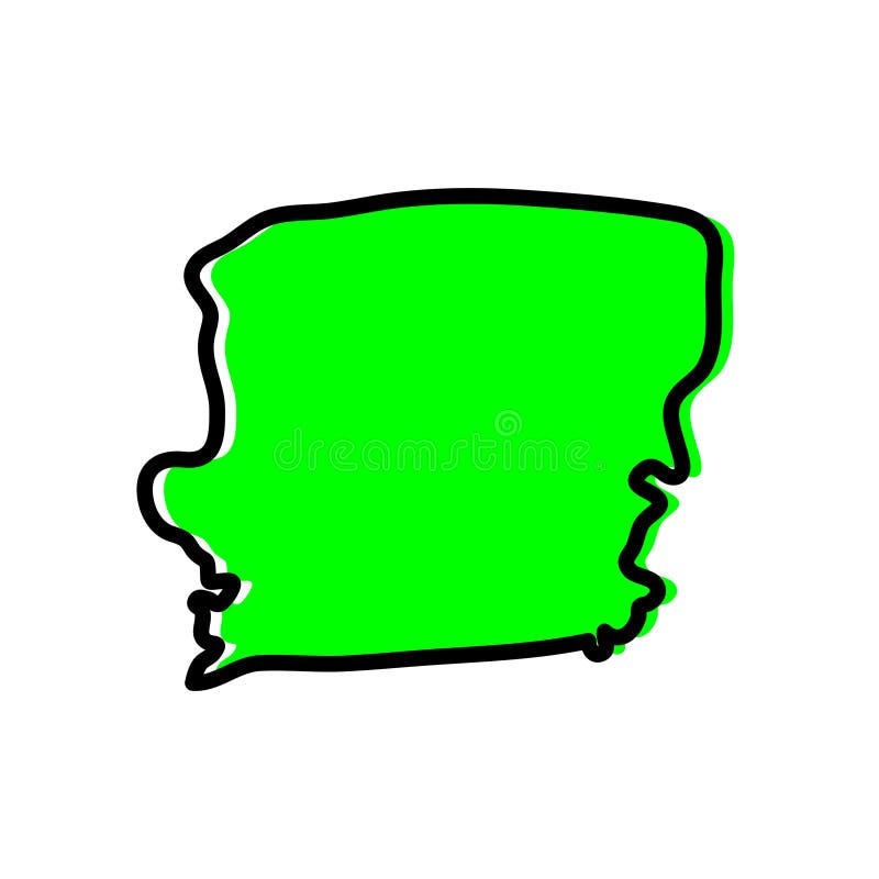 Saramacca District of Suriname Vector Map Illustration Stock Vector ...