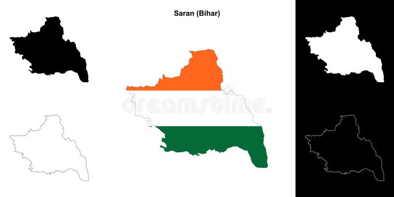 Saran outline map stock vector. Illustration of isolated - 368825084