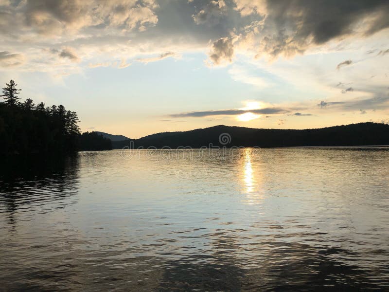 Saranac lake stock image. Image of camp, lake, saranac - 251489025