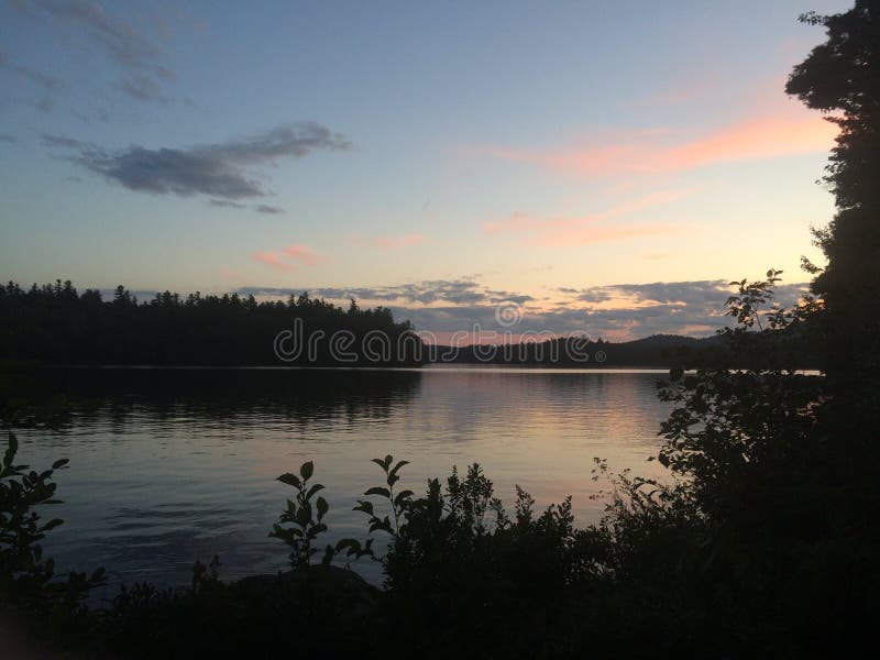 Saranac lake stock photo. Image of camping, lake, peace - 251489024