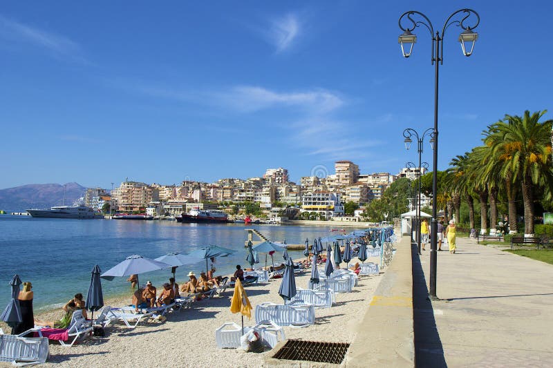 Saranda, Albania editorial stock photo. Image of seafront - 59262123