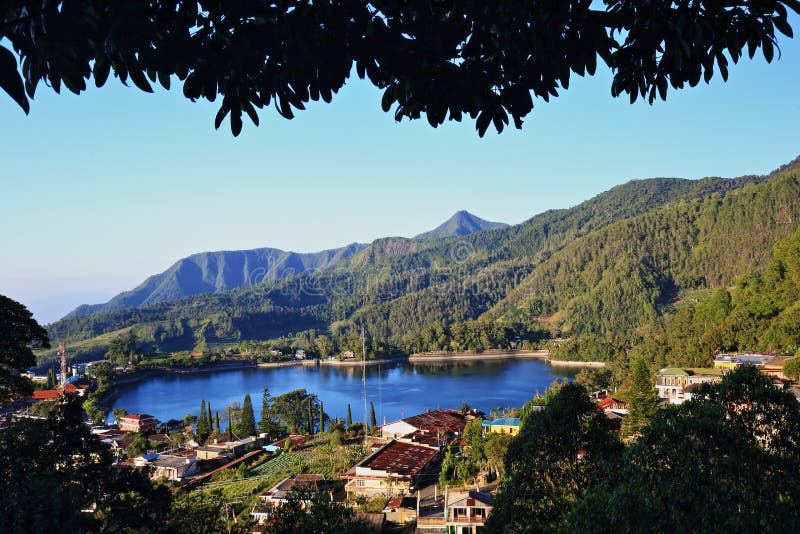 Sarangan Lake Central Java East Java Border Feature Stock Photo - Image ...