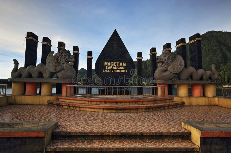 Sarangan Lake Central Java East Java Border Feature Stock Image - Image ...