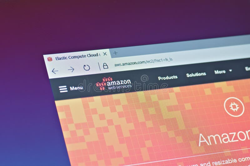 Amazon Web Services editorial stock image. Image of page - 127923729