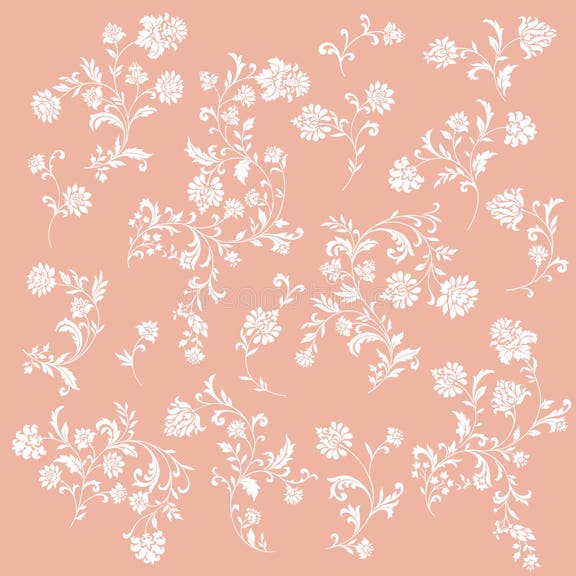 Materials for Composing the Sarasa Pattern, Stock Vector - Illustration ...