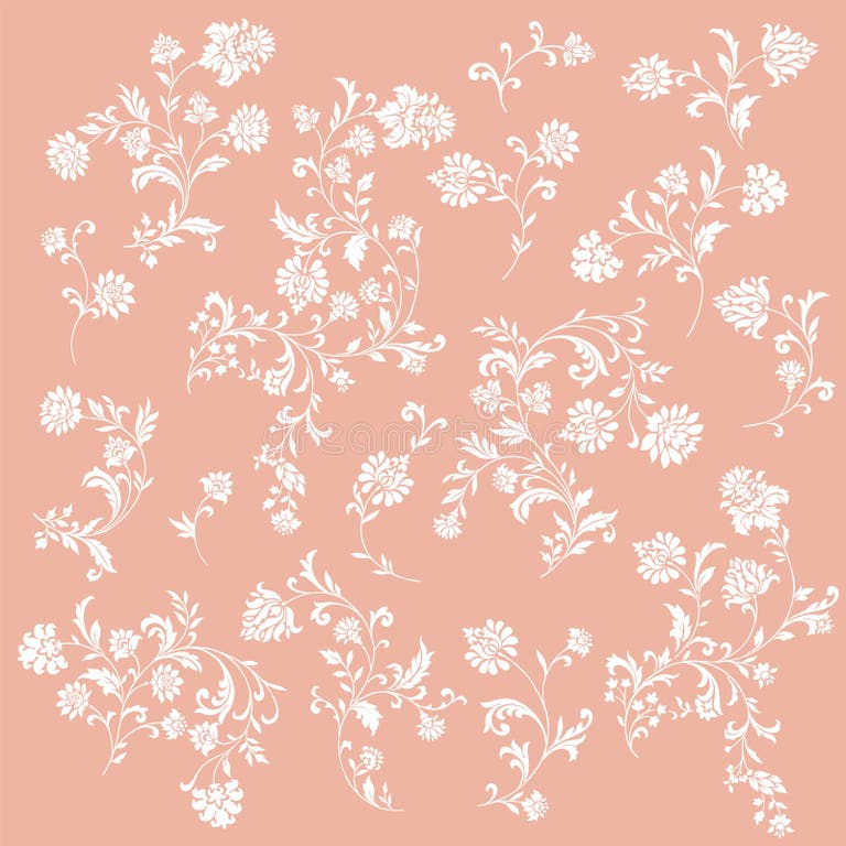 Materials for Composing the Sarasa Pattern, Stock Vector - Illustration ...